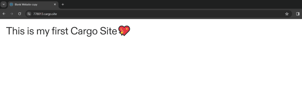 How to use Cargo Collective site? - Cargo Site Tutorials