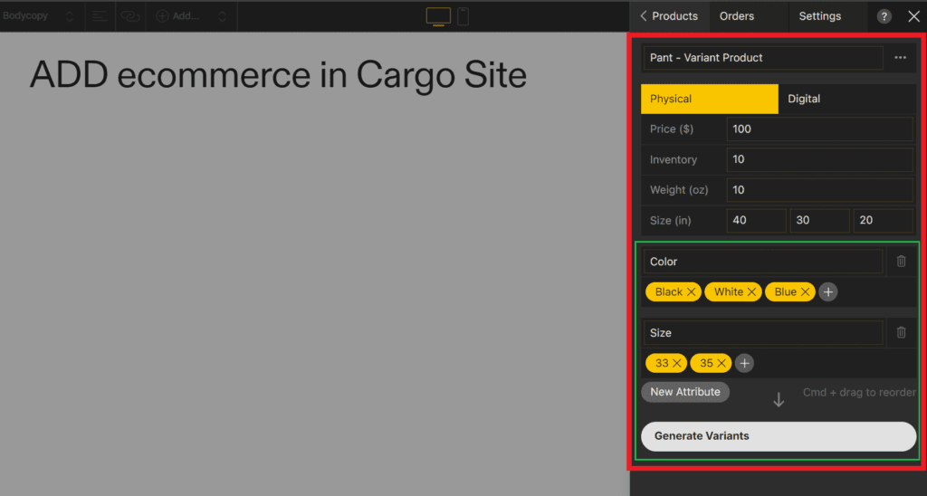 Cargo Site eCommerce shop - Complete Guide - Cargo Site Tutorials